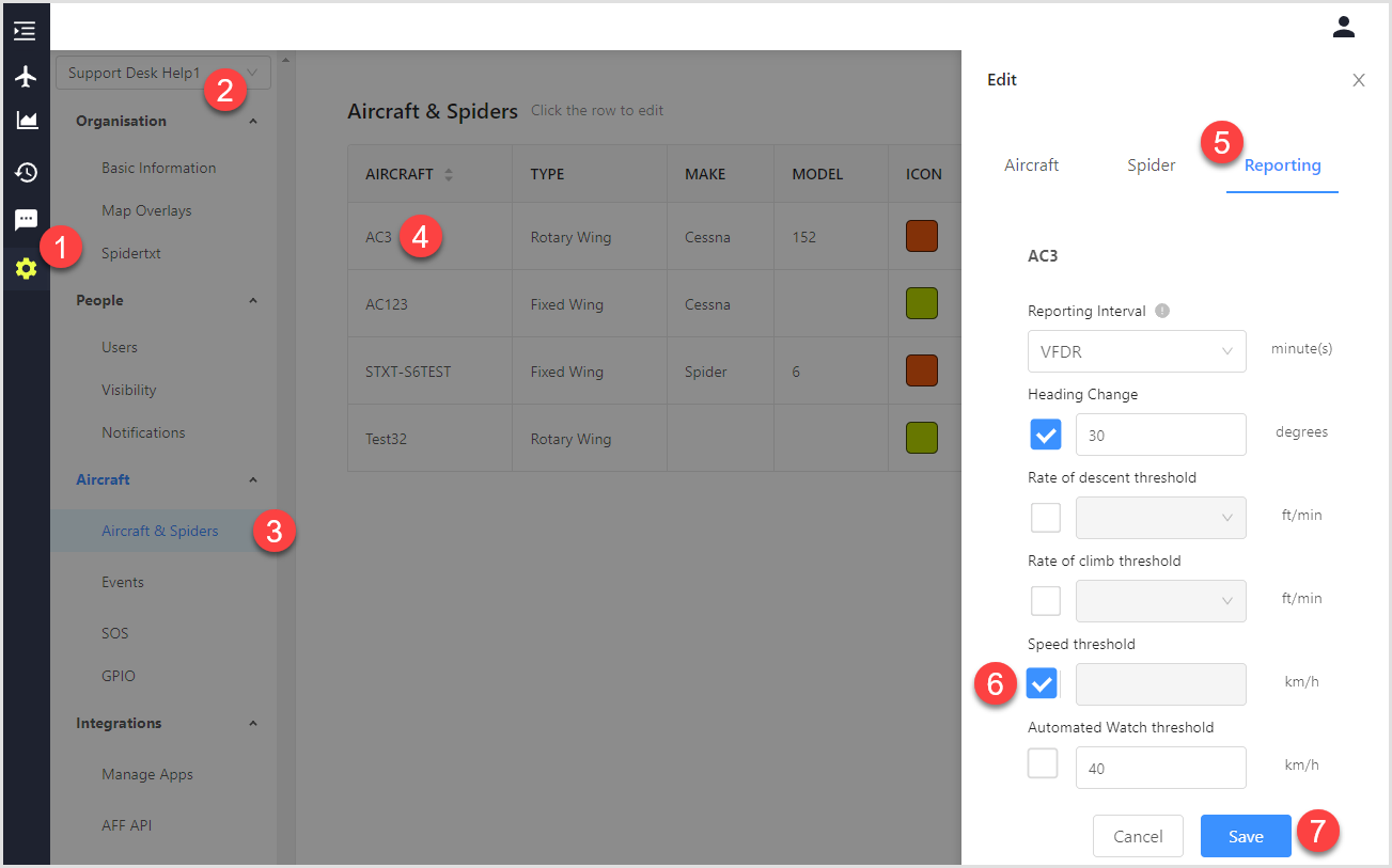 How To Set Up Speed up and Slow Down – Spidertracks